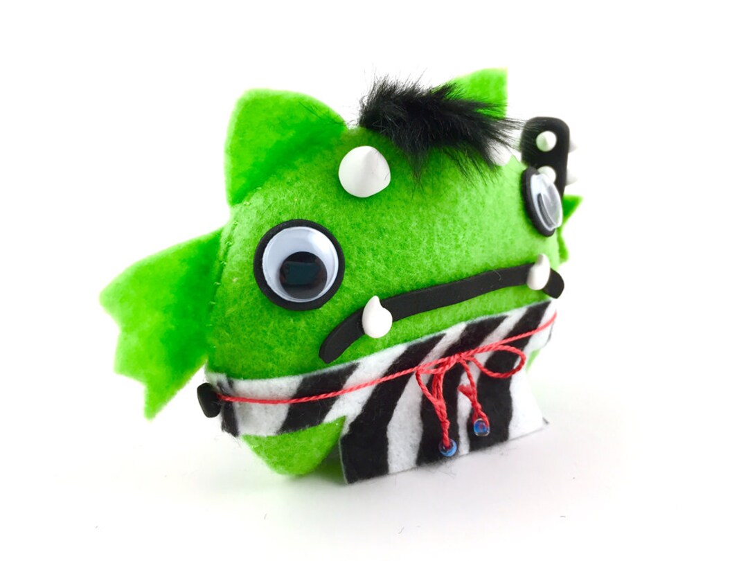 Cute Handmade Japanese Mythology Monster Art Doll - Collectible - Green ...
