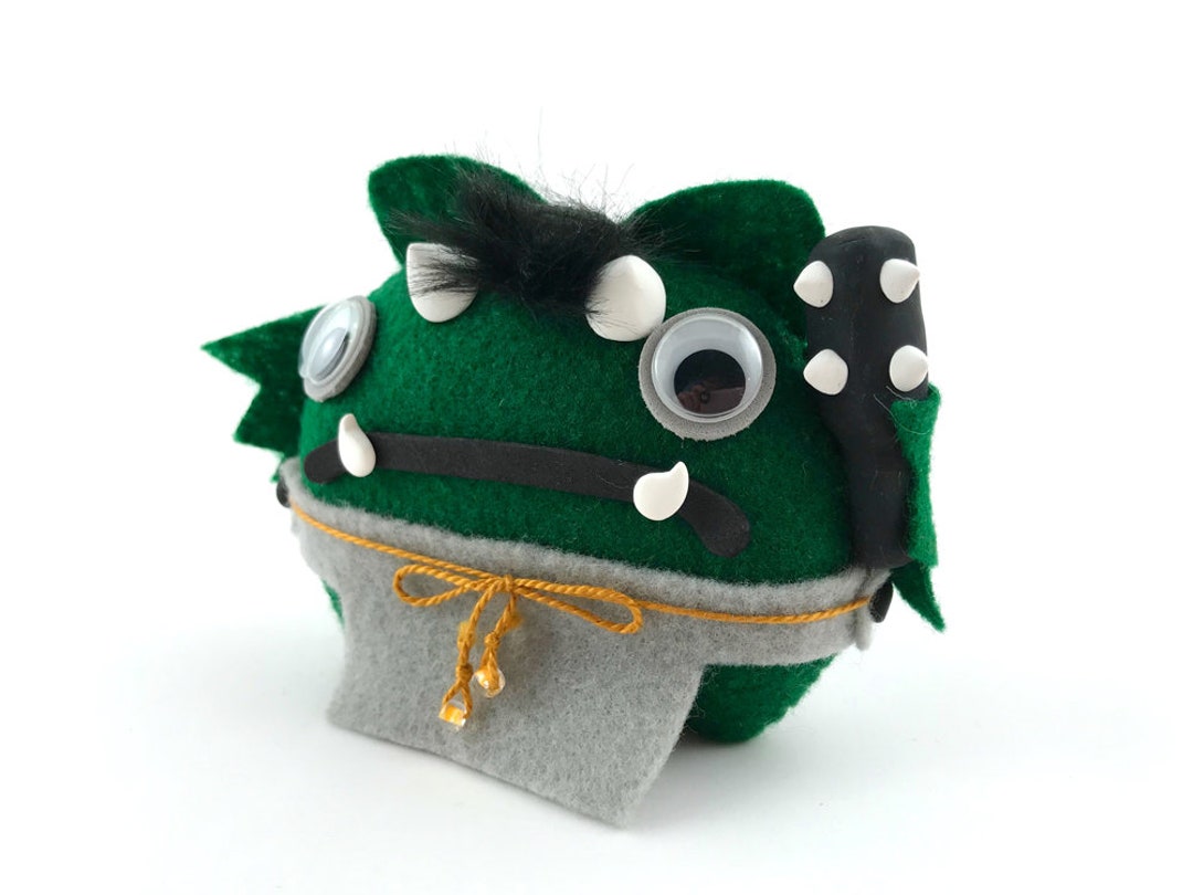 Handmade Green Felt Oni Doll: Kawaii Japanese Troll Plushie - Etsy