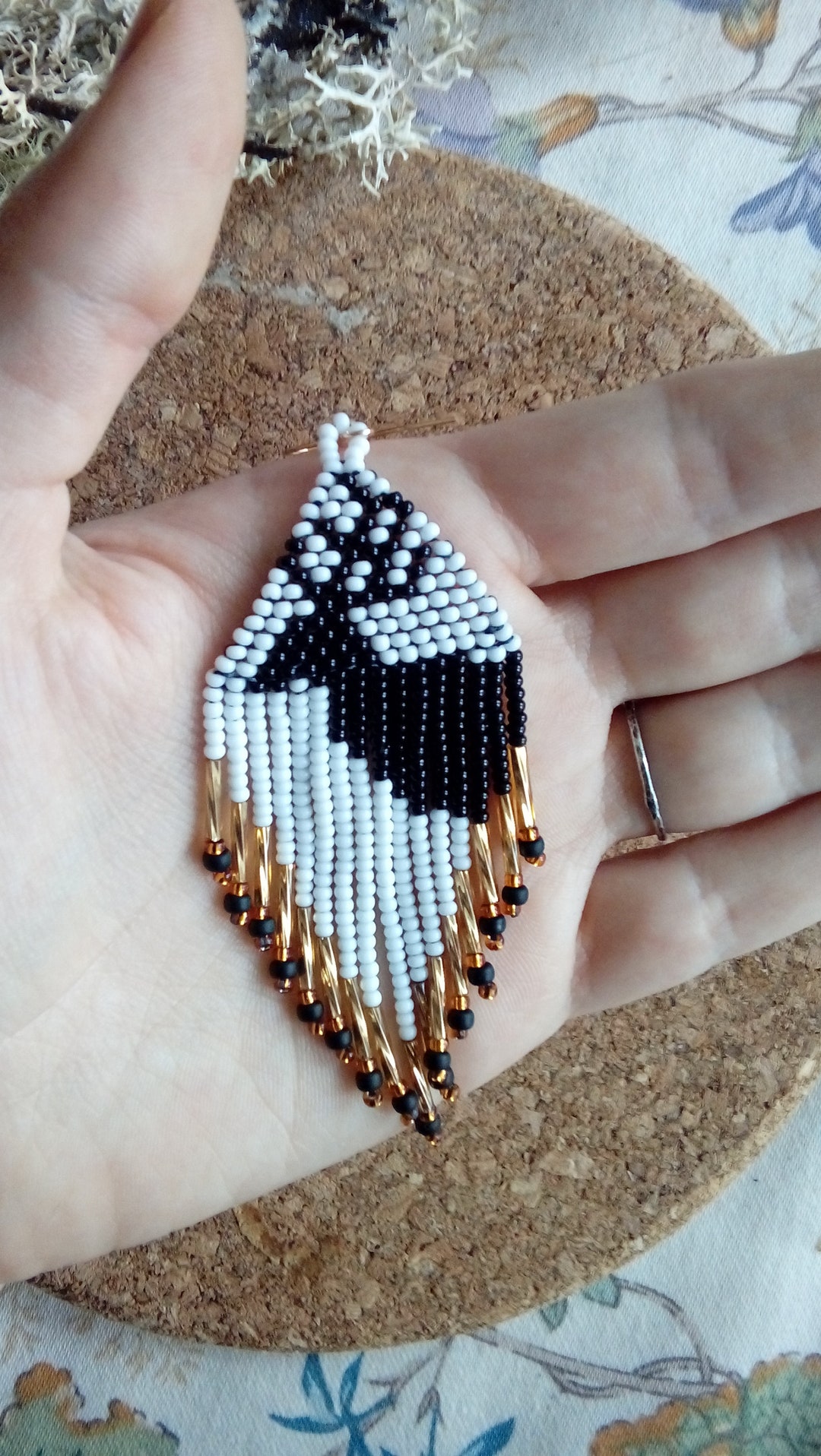 Stag / Elk Beaded Earrings Huichol Native American Style - Etsy