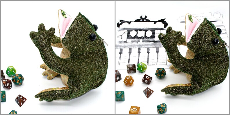 Frog Plush Dice Holder Frog Plushie Dice Bag Dnd Dice - Etsy