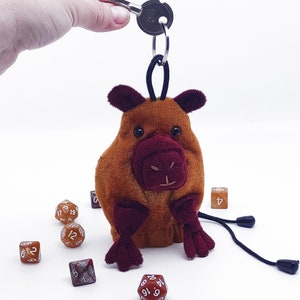 Capybara Plush Dnd Dice Bag Dice Holder Dice Storage Keychain - Etsy