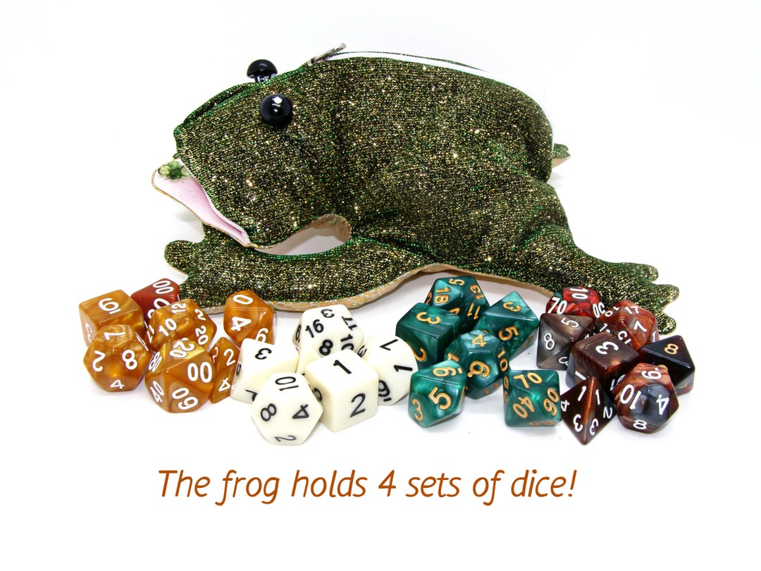 Frog Plush Dice Holder, Frog Plushie Dice Bag Dnd, Dice Storage ...