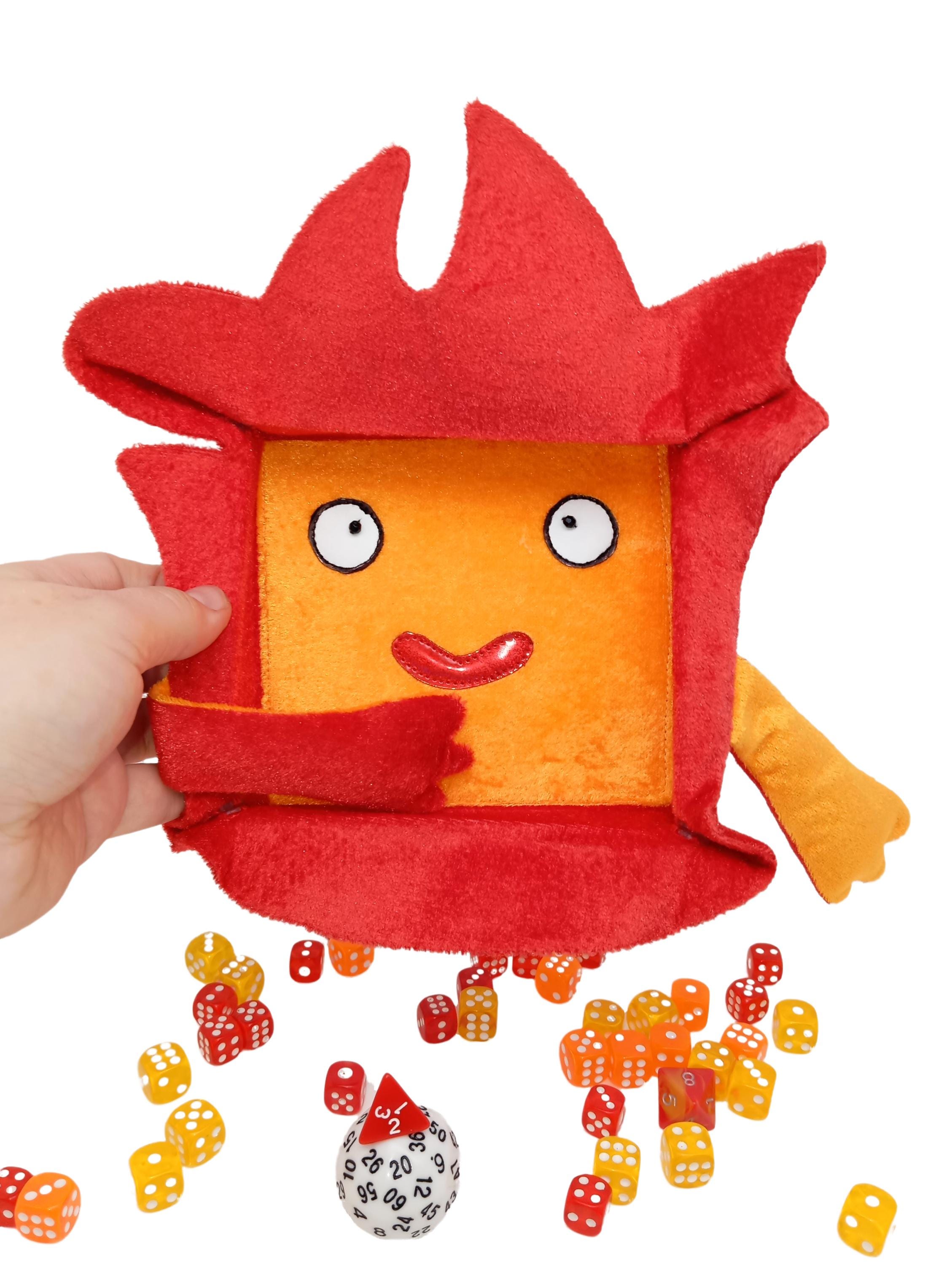 Fire Demon Dnd Dice Tray, Dnd Accessories, Calcifer Rolling Tray - Etsy