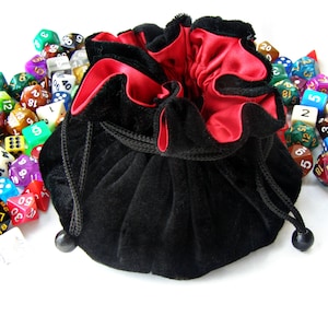Velvet Dice Bag With Pockets. D&d Dice Bag. - Etsy