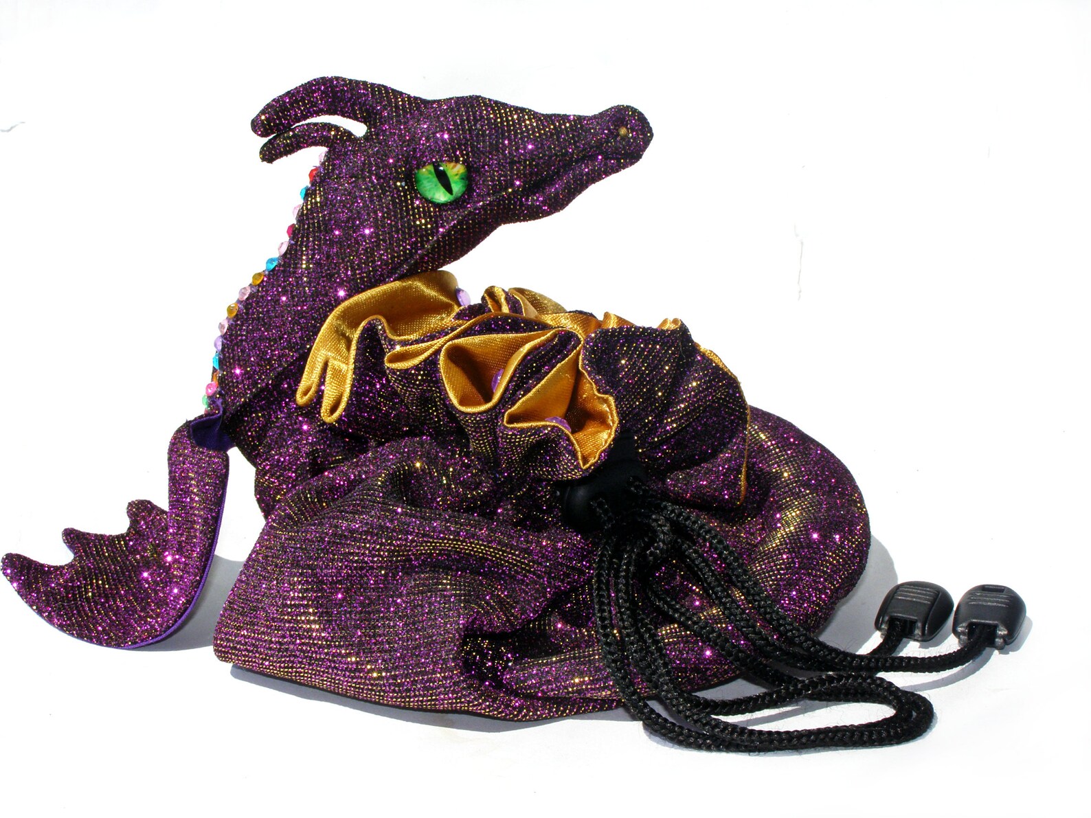 Glitter Purple Dragon Dice Bag Dnd Dice Bag of Holding Dice - Etsy
