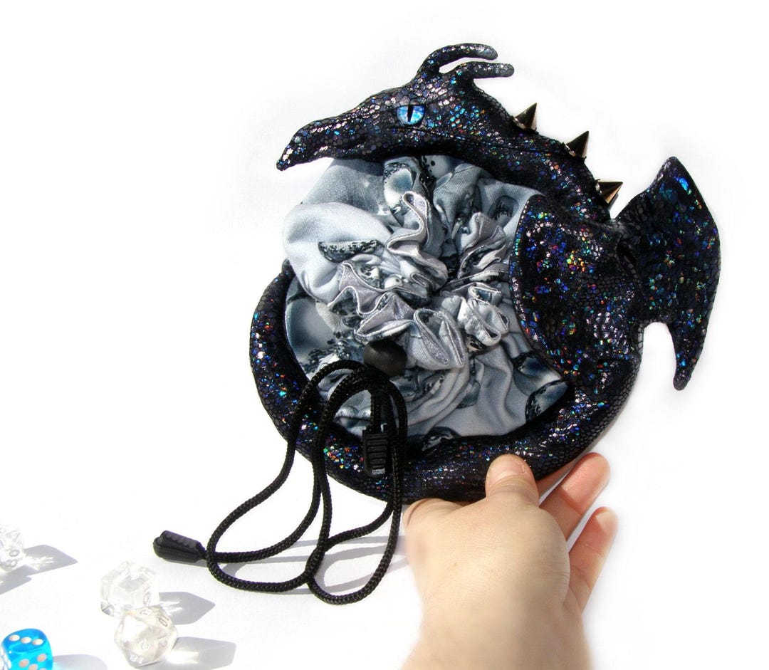 Water Dragon Dice Bag, Dice Pouch, DND Dice Bag, Dice Holder - Etsy