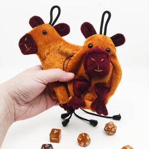 Capybara Plush Dnd Dice Bag Dice Holder Dice Storage Keychain - Etsy