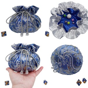 Medieval Dnd Dice Bag With Pockets Brocade Dice Holder Dungeon Master ...