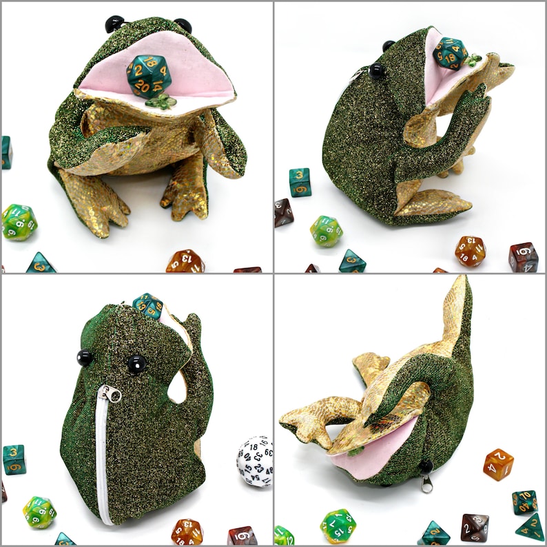 Frog Plush Dice Holder Frog Plushie Dice Bag Dnd Dice - Etsy