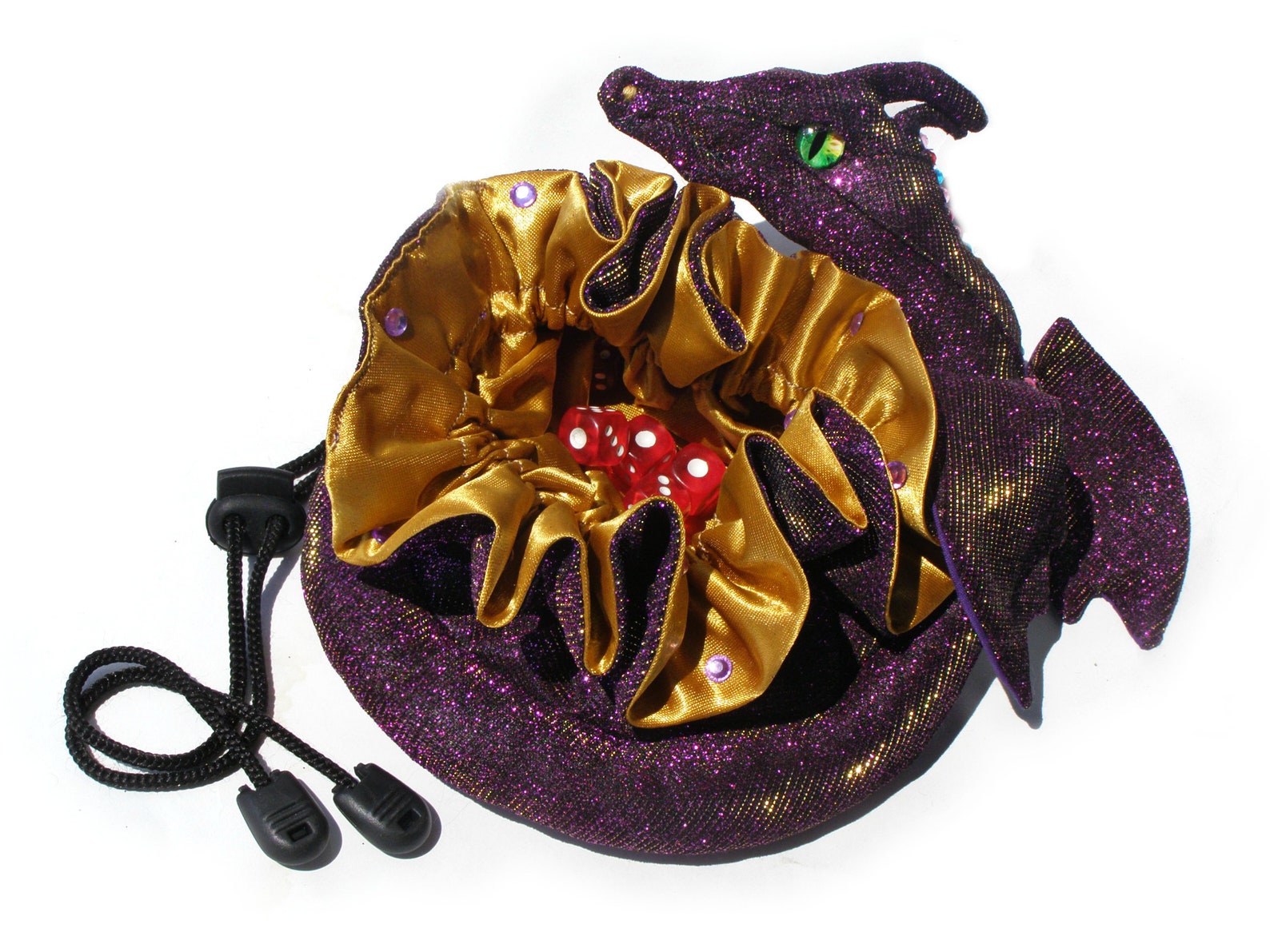Glitter Purple Dragon Dice Bag Dnd Dice Bag of Holding Dice - Etsy