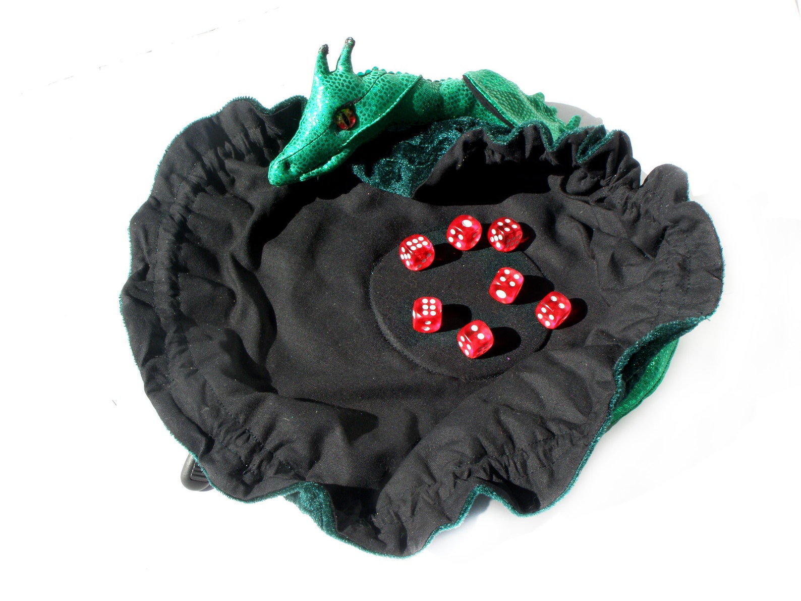 Green Dragon Dice Bag. Large Dice Bag of Holding. Dice Pouch. - Etsy