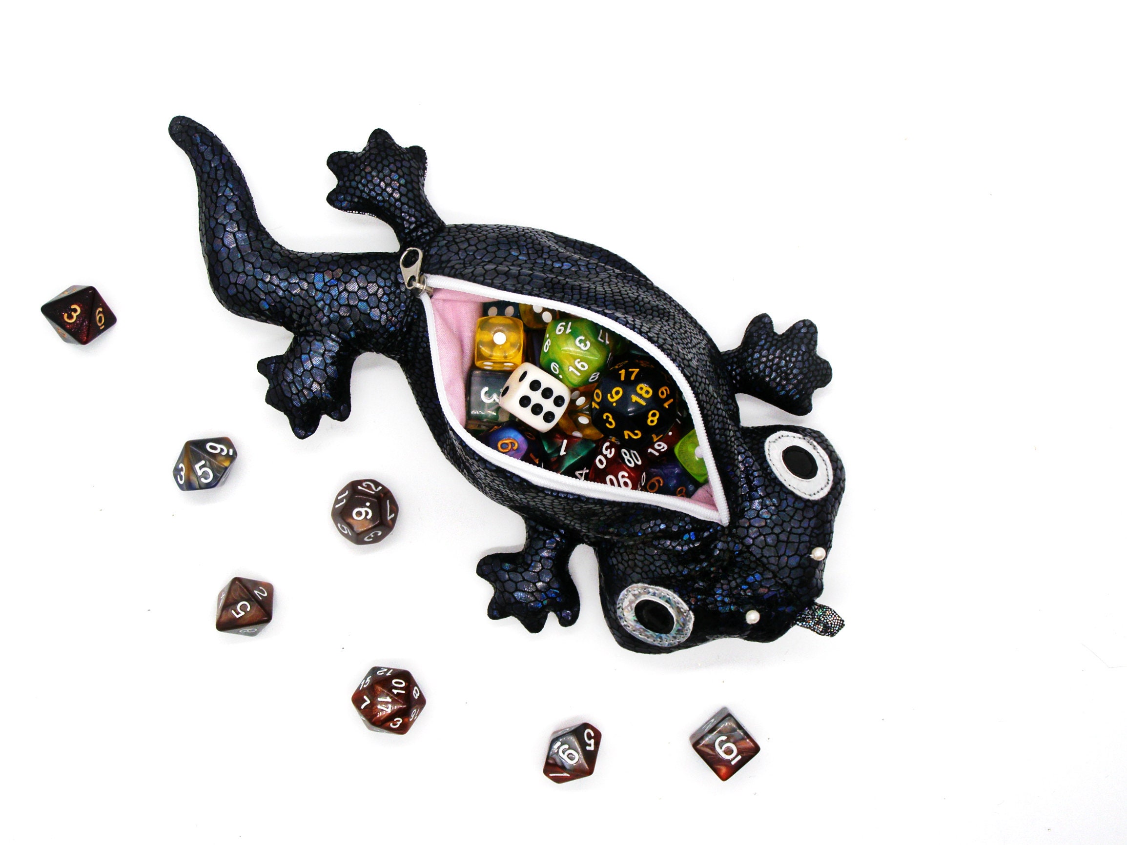Crested Gecko Dnd Dice Bag, Dice Storage, Dice Holder, Dnd Gifts ...