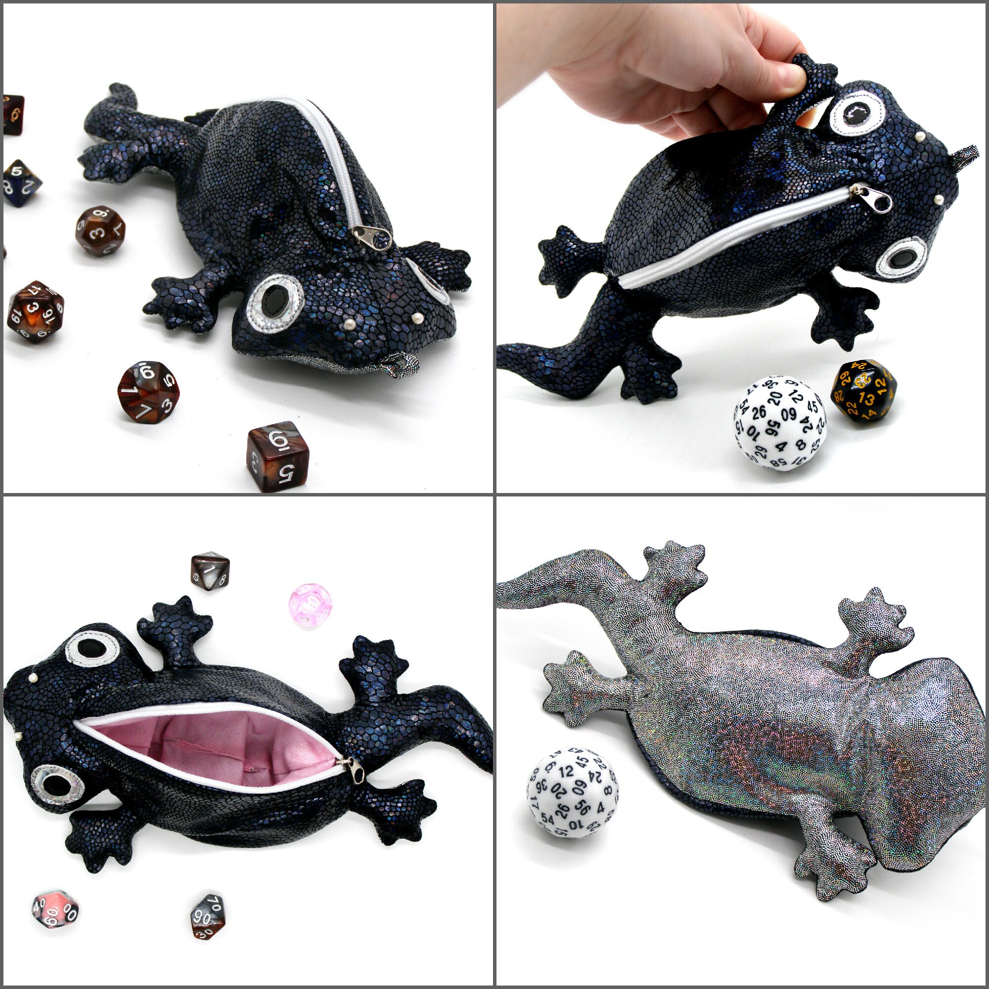 Crested Gecko Dnd Dice Bag, Dice Storage, Dice Holder, Dnd Gifts ...