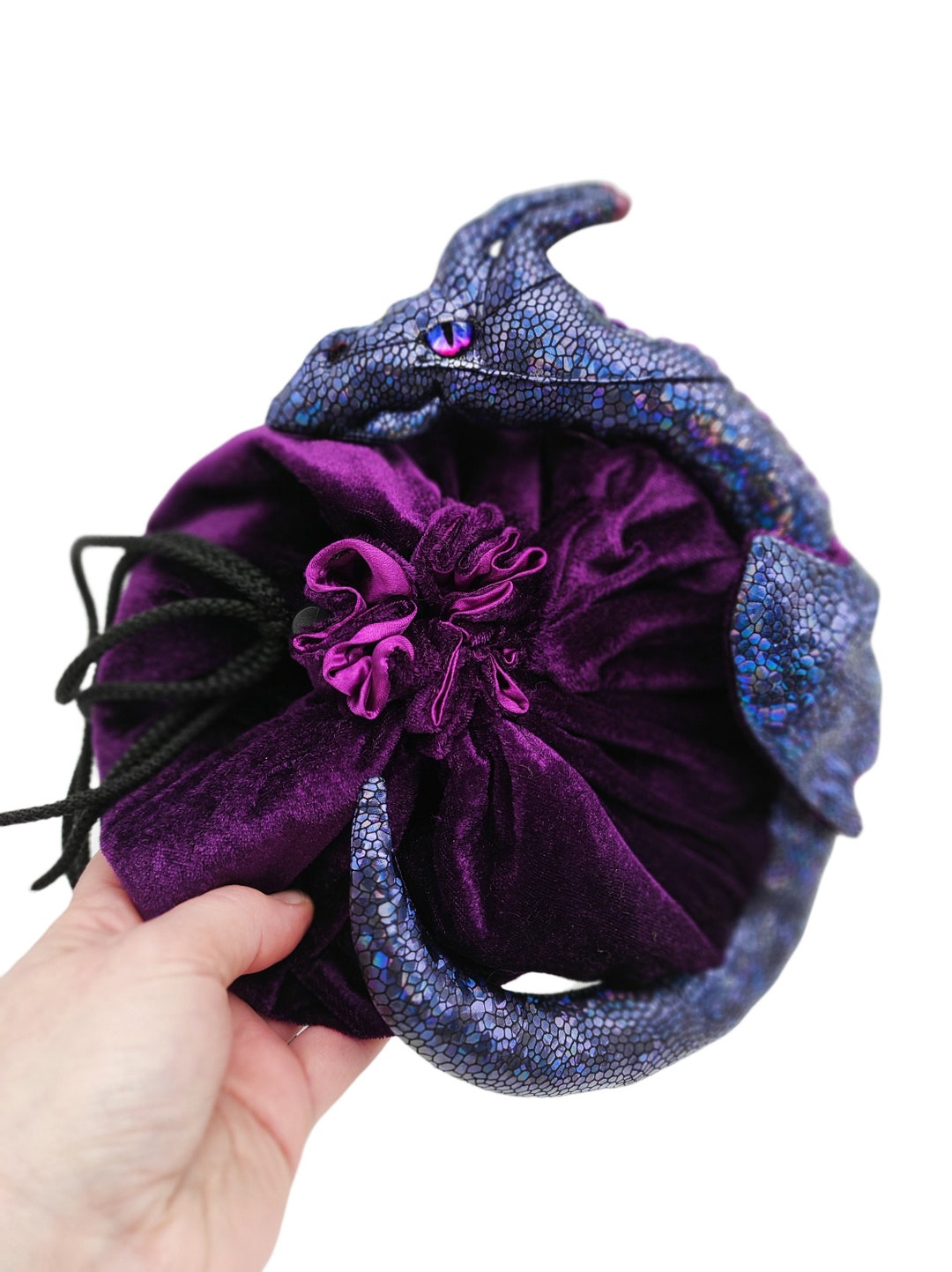 Dragon Plush Dice Bag Velvet DND Dice Holder - Etsy