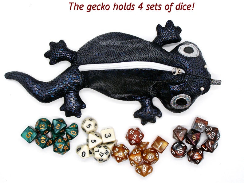 Crested Gecko Dnd Dice Bag, Dice Storage, Dice Holder, Dnd Gifts ...