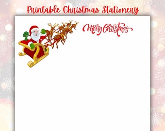 Printable Christmas Stationery, Digital Download, Christmas Stationery ...