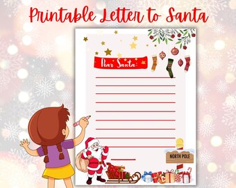 Printable Christmas Stationery Digital Download Kid's - Etsy
