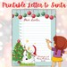 Printable Christmas Stationery Digital Download, Kid's Christmas Letter ...