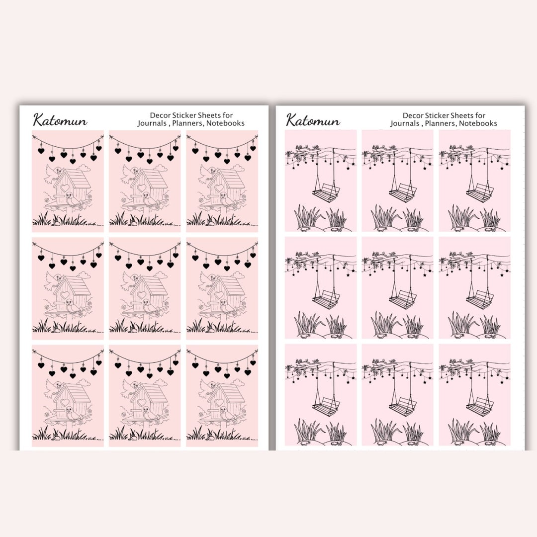 Planner and Journal Sticker Sheets, Handmade, Journals, Vertical, Happy ...