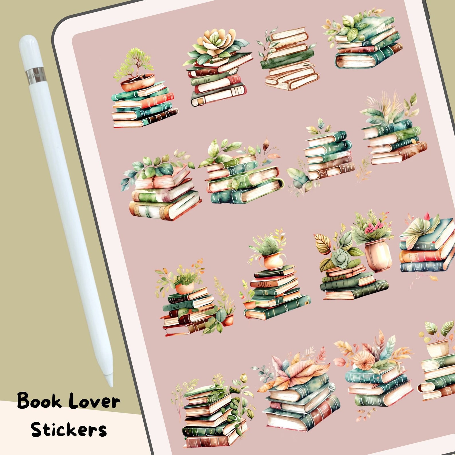 Book Lovers Digital Stickers for Goodnotes & Notability, Digital ...