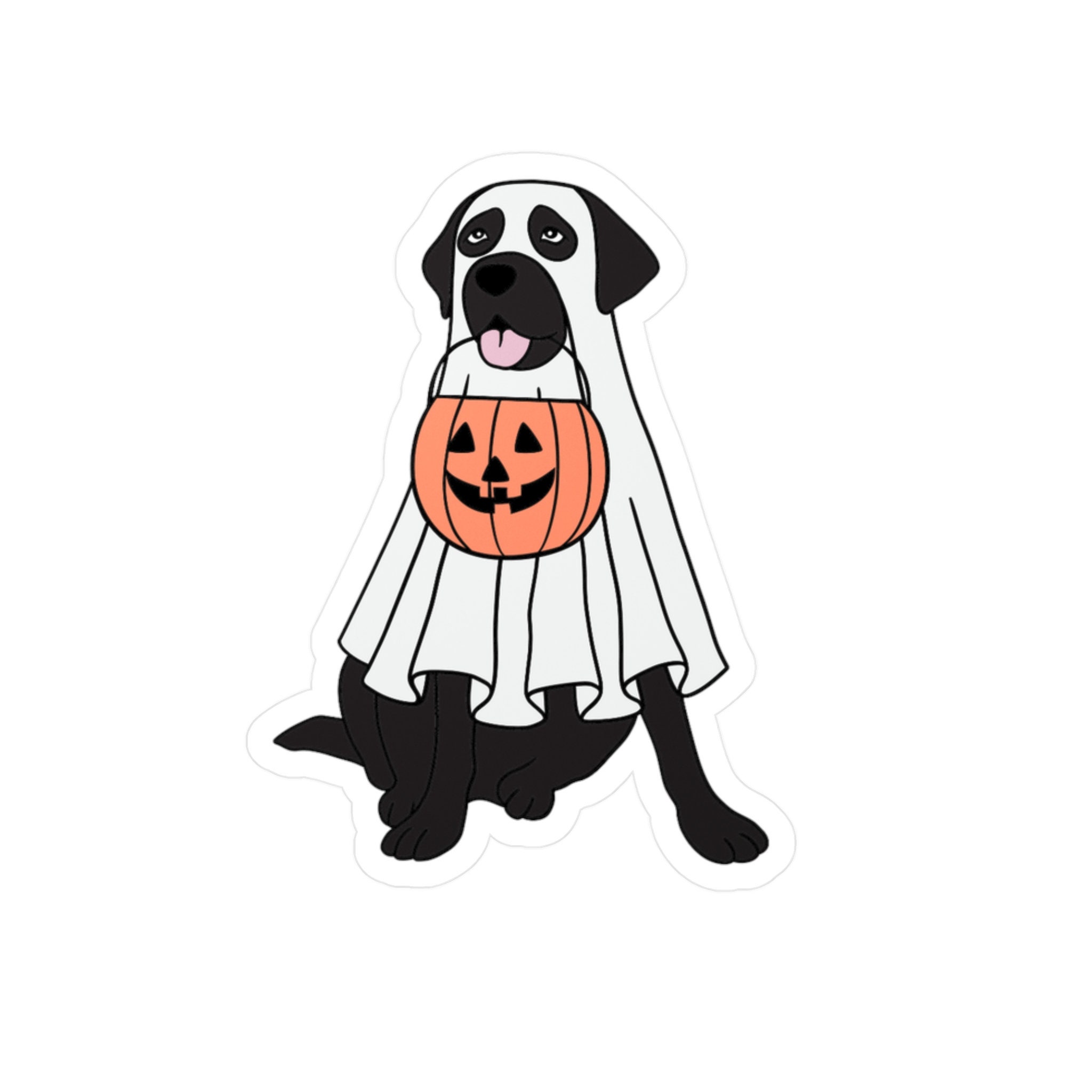 Black Lab Ghost Costume Trick or Treating Decal - Etsy
