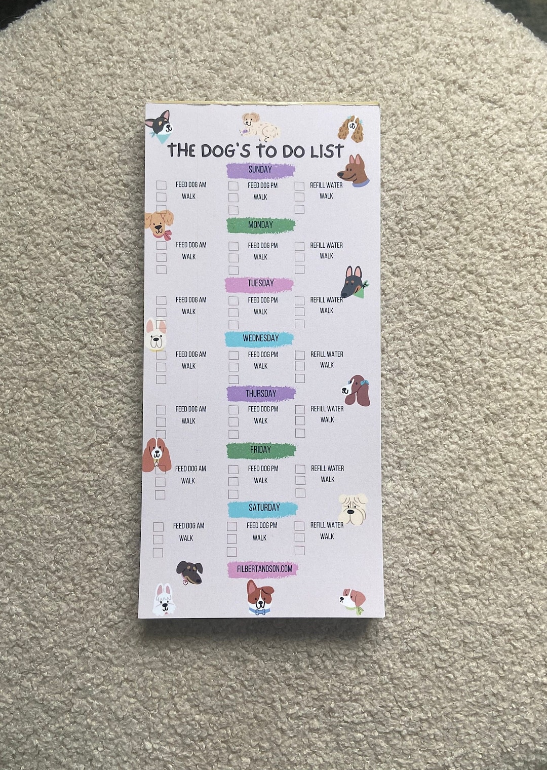 The Dog's to Do List, Pet Parent Checklist, Dog Schedule, Daily Dog ...