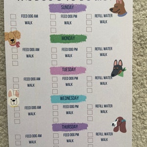 The Dog's to Do List, Pet Parent Checklist, Dog Schedule, Daily Dog ...