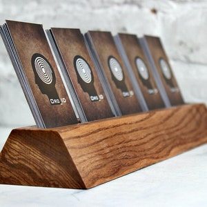 Office Card Holder Wooden Card Stand Business Card - Etsy