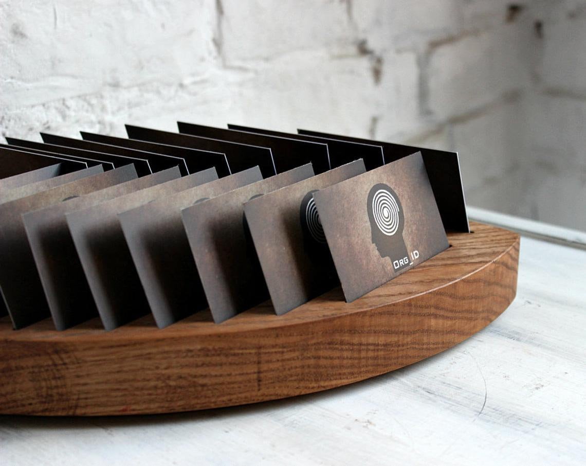 Multiple Business Card Display, Multiple Business Card Stand, Wooden ...