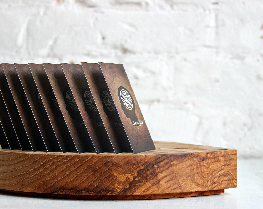 Vertical Card Holder Desk Card Standwood Card Display - Etsy
