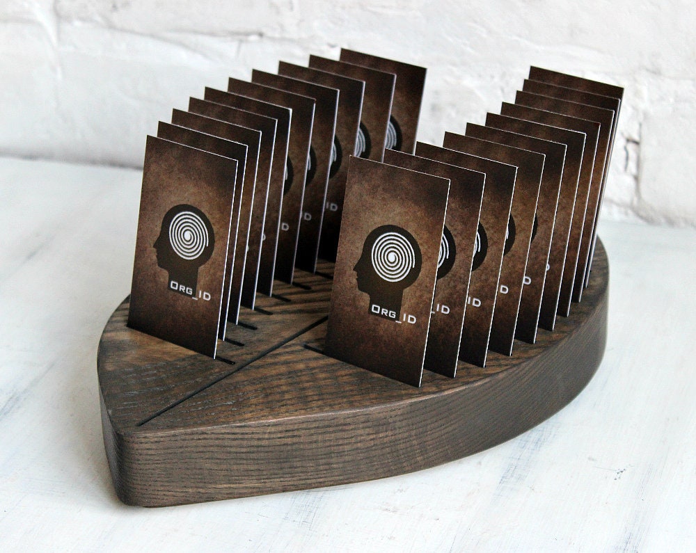 Vertical Card Holder Desk Card Standwood Card Display - Etsy