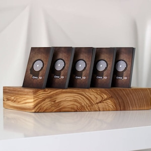 Vertical Card Holder Ash Wood Card Stand 5 Slots. Card Display, Modern ...