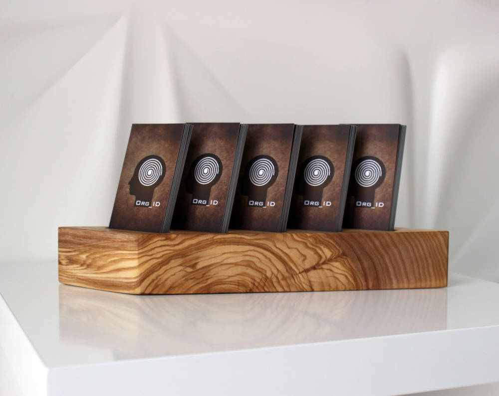 Vertical Card Holder - Ash Wood Card Stand (5 Slots). Card Display ...