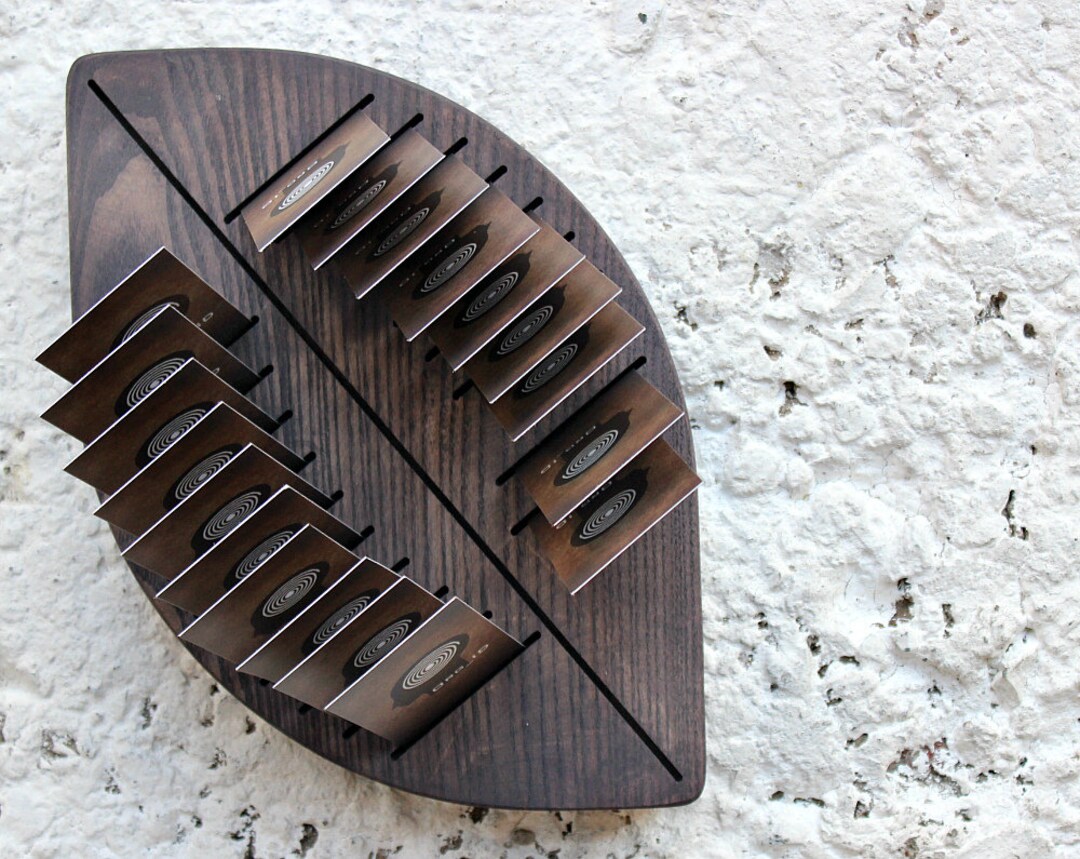 Vertical Card Holder - Desk Card Stand,wood Card Display, Stand for ...