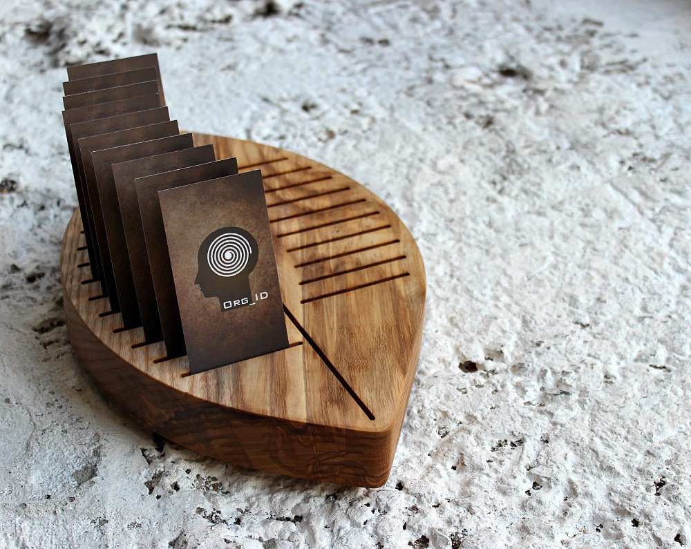 Vertical Card Holder Desk Card Standwood Card Display - Etsy