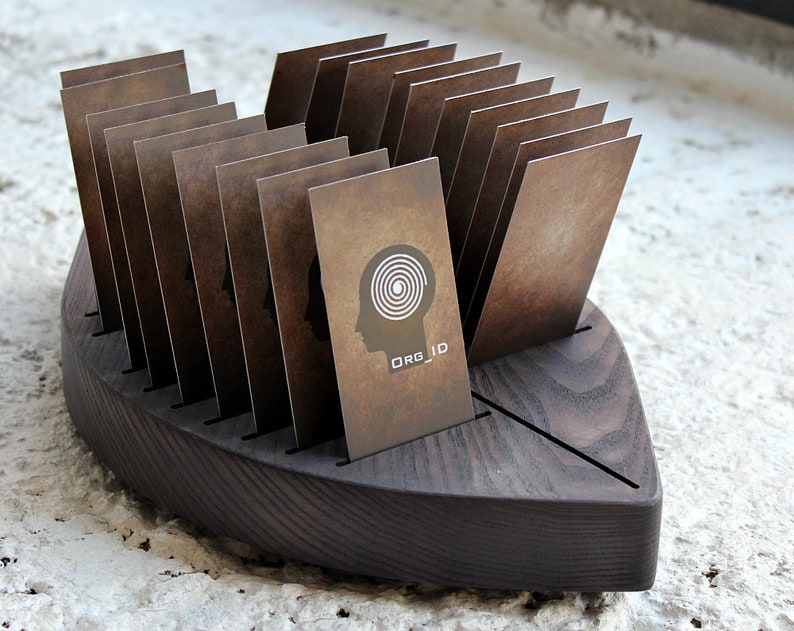 Vertical Card Holder Desk Card Standwood Card Display - Etsy