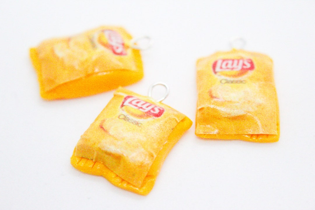 Food Jewelry Miniature Packet of Crisps Charm, Junk Food Jewelry ...