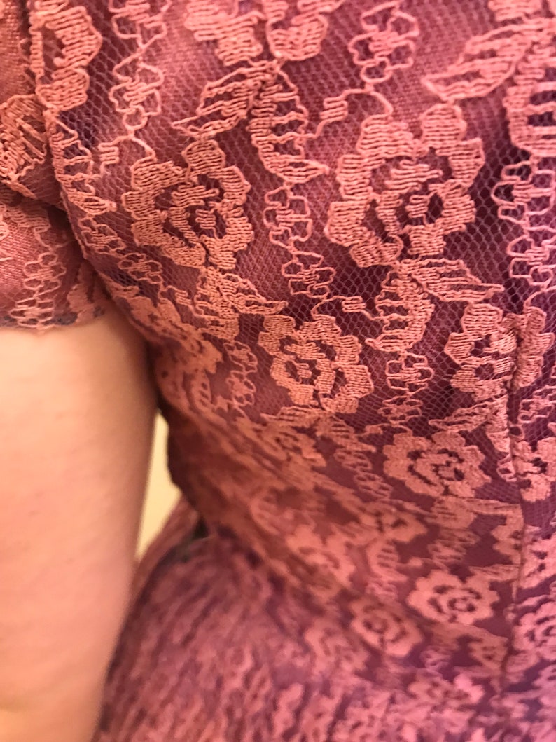 Beautiful Wine Colored Lace Dress 1950s Ethel Mertz I Love - Etsy