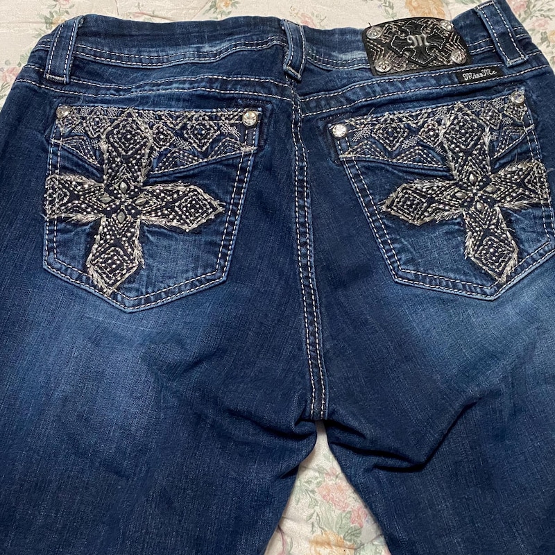 Bedazzled Jeans - Etsy
