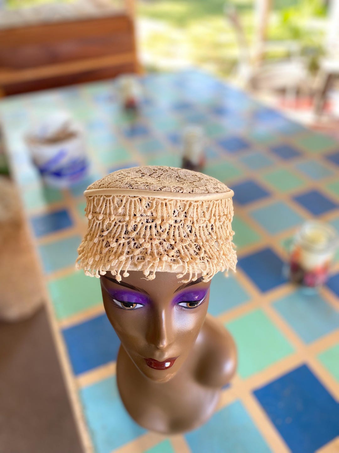 1960s Cream Drip Lace Hat - Etsy