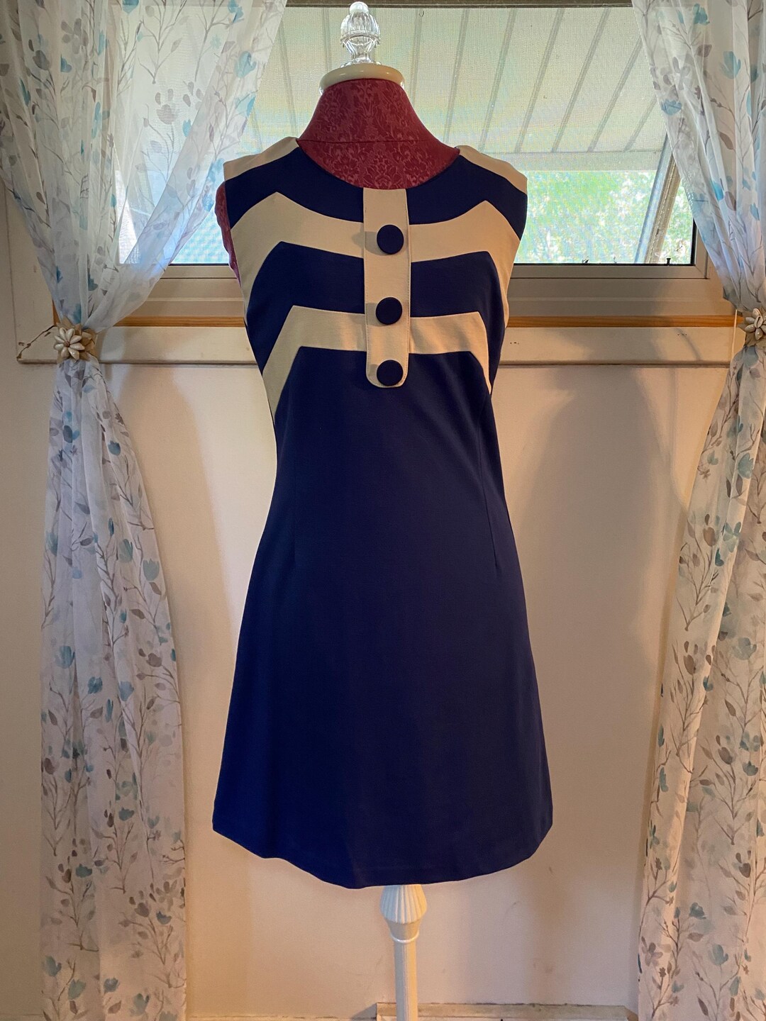 Louche Knit Dress: Retro 60s Style, Size 12m - Etsy