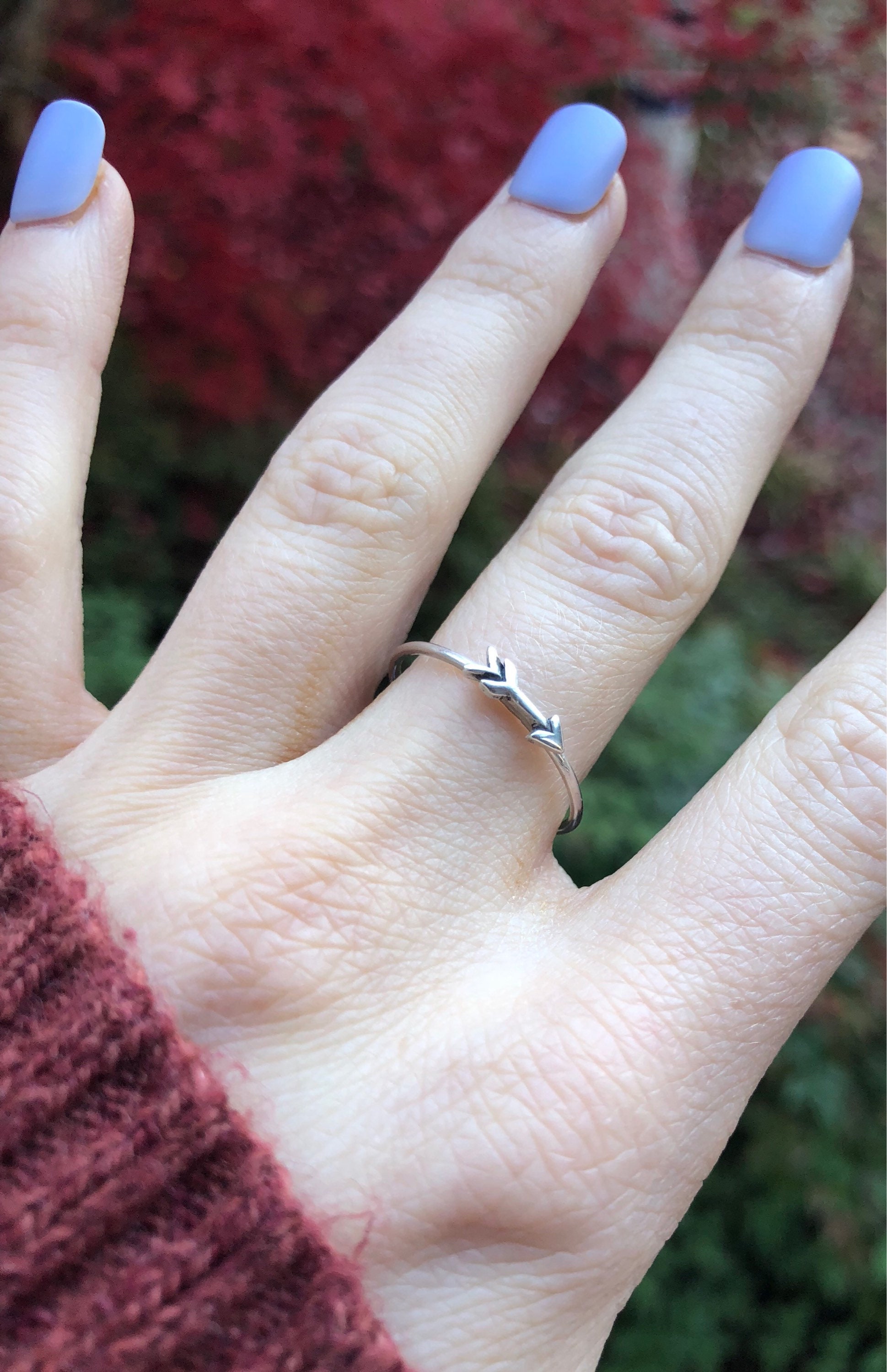 Sterling Silver Arrow Ring Dainty Stackable Arrow Ring | Etsy