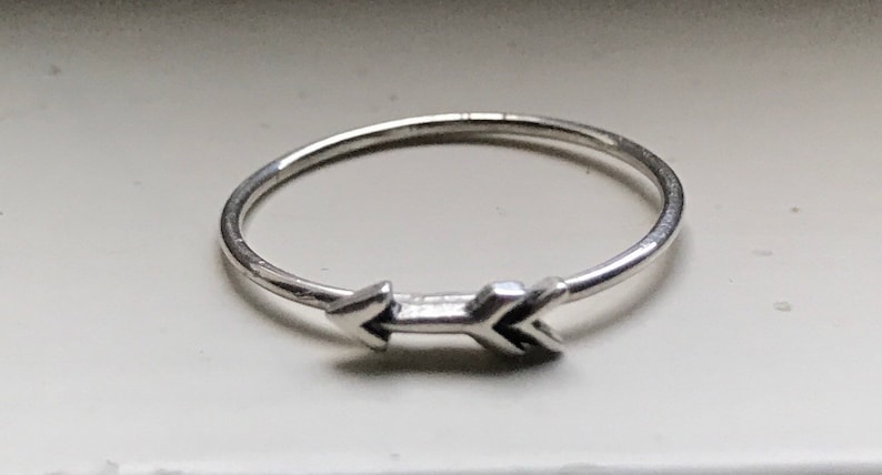 Sterling Silver Arrow Ring Dainty Stackable Arrow Ring | Etsy