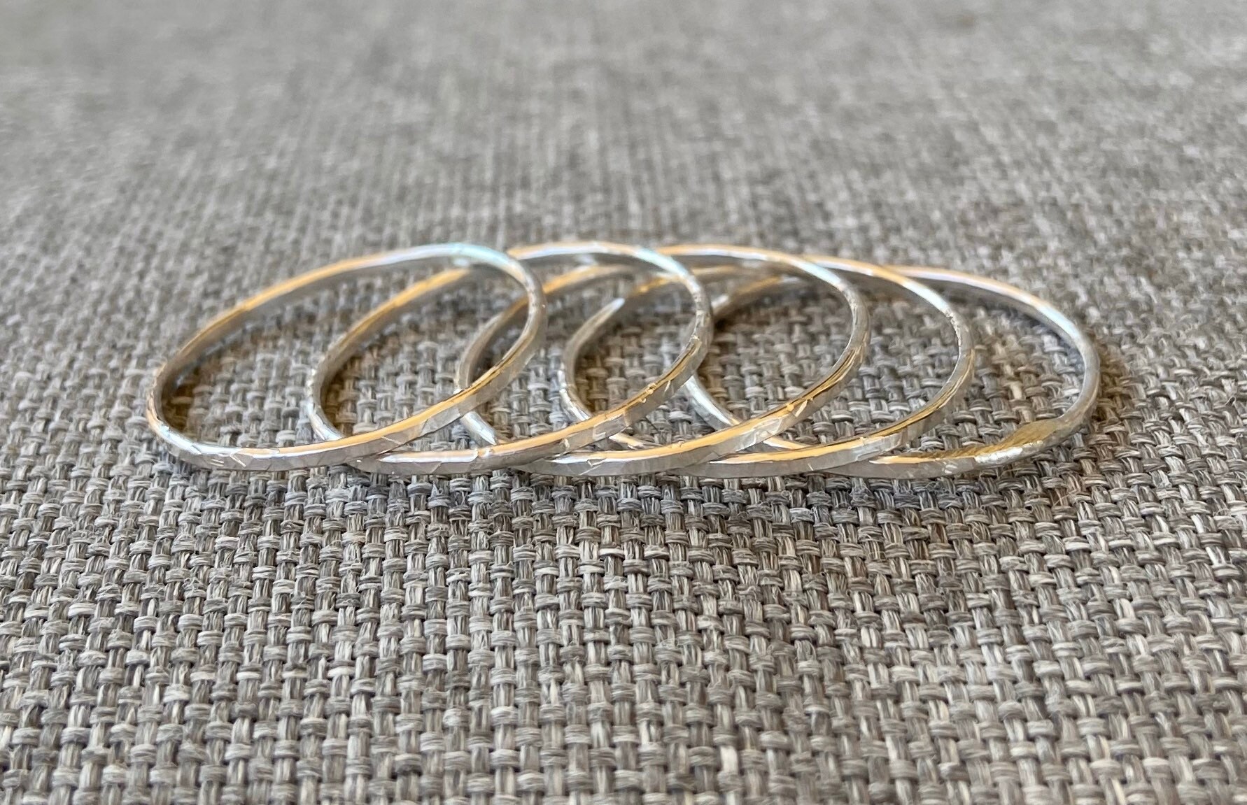 Super Thin Stacking Ring Minimalist Ring Dainty Sterling - Etsy