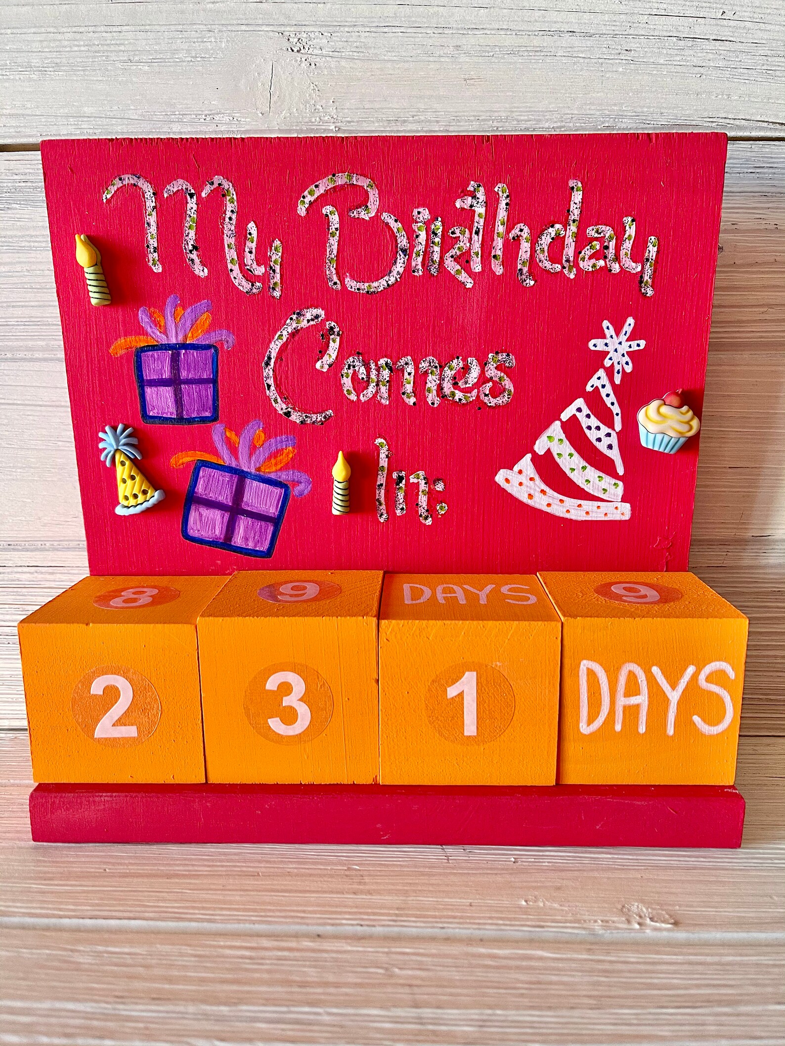 Happy Birthday Countdown Calendar Birthday Gift Gift for - Etsy