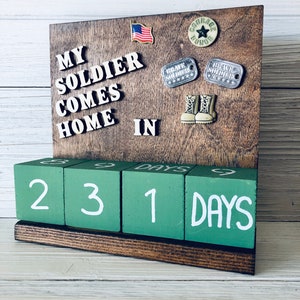 US Army Soldier Military Countdown Calendar Boots Design - Etsy