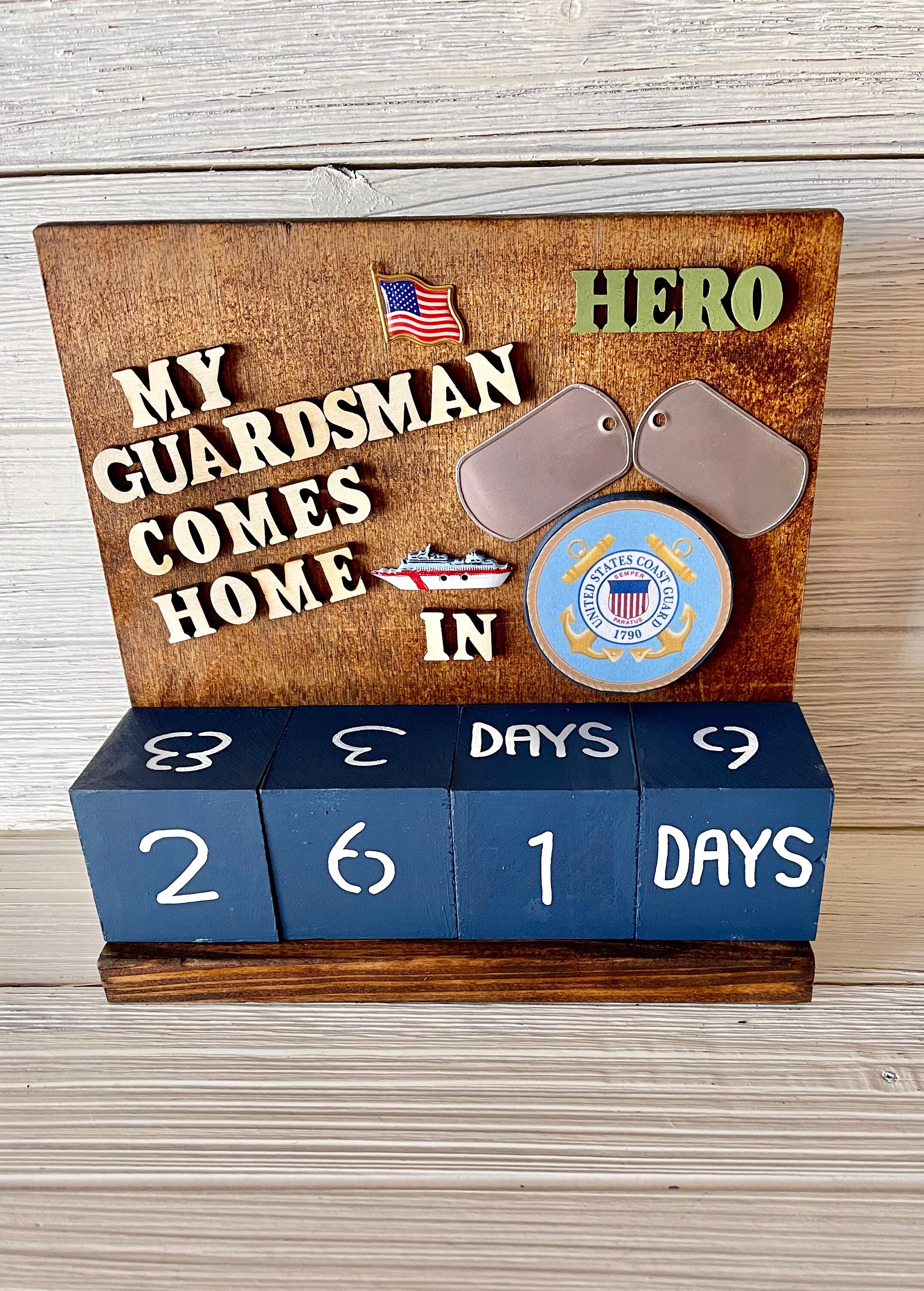 US Coastguard Military Deployment Countdown Calendar | Etsy