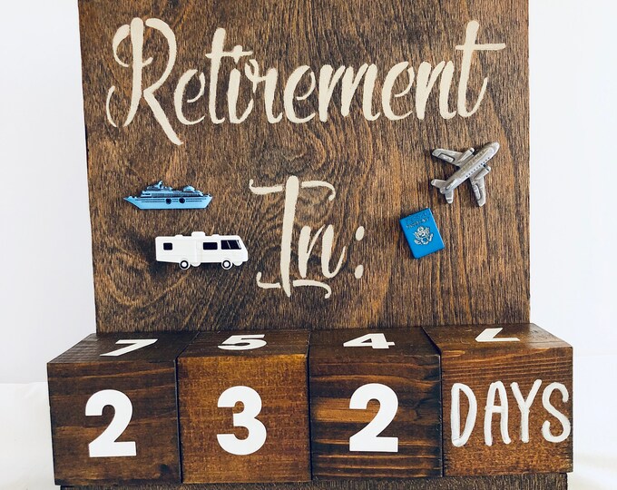 Retirement Countdown Calendar Travel Theme Gift for Parent - Etsy