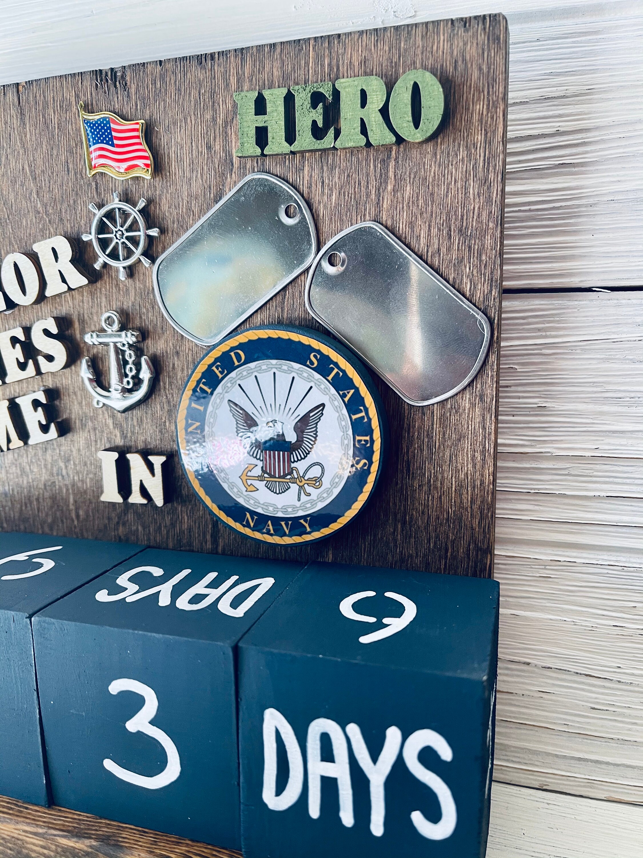 US Navy Sailor Military Countdown Calendar Deployment Gift - Etsy Ireland
