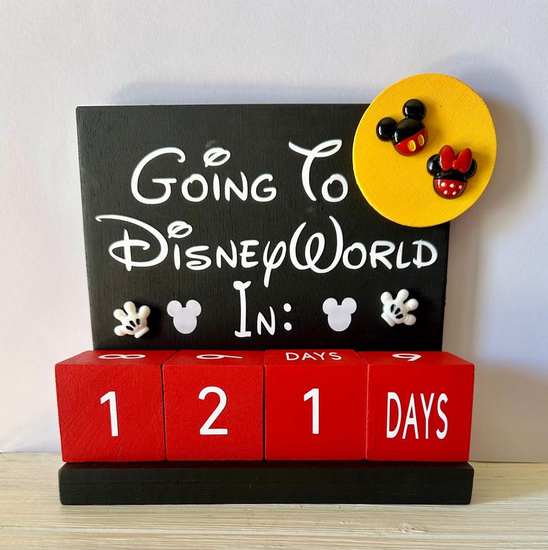 Vacation Theme Park Countdown Calendar: Family Trip, Couples Trip - Etsy